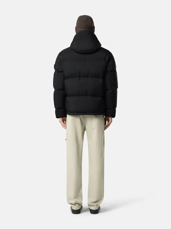 Stone Island Ripstop Down Jacket With Removable Hood