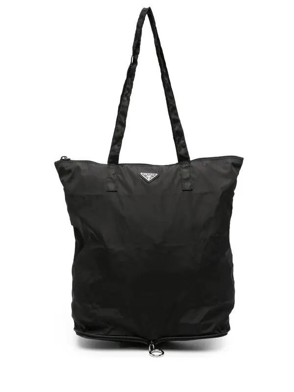 Prada Nylon Tote Bag With Saffiano Leather Case