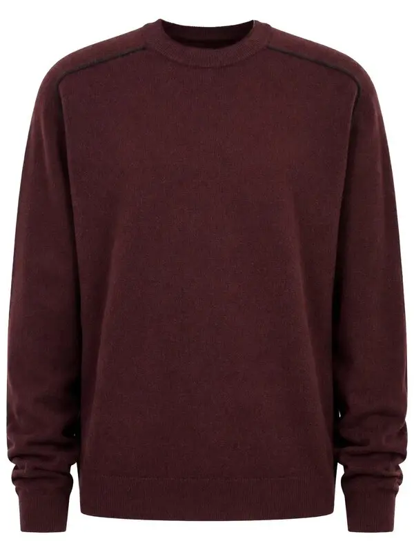 MAISON MARGIELA Crew Neck Sweater In Virgin Wool - Red