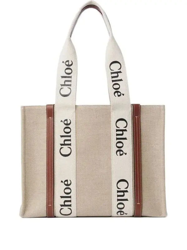 Chloé Tote Bag Woody In Linen