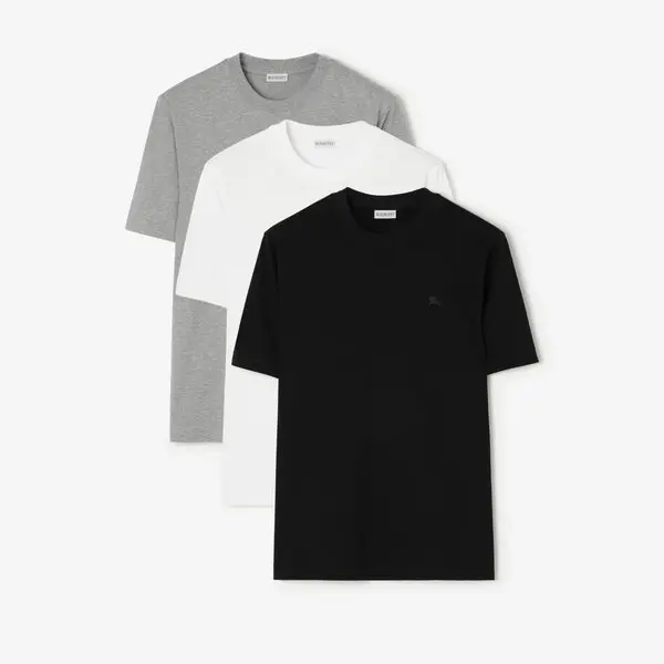 Burberry Three-pack Cotton T-shirt - Grey/black/white
