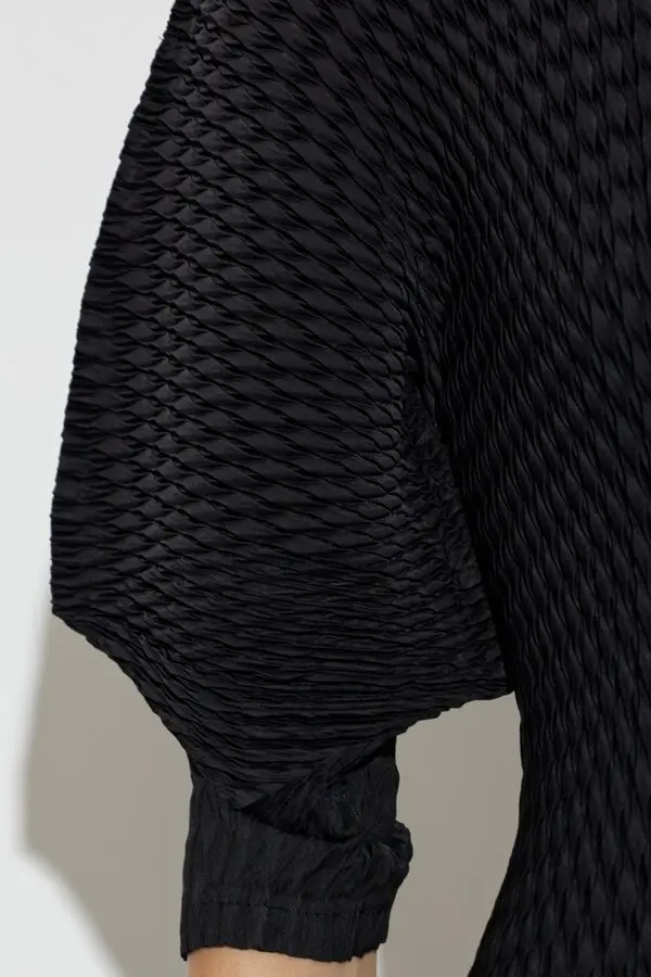 Issey Miyake Pleated Short-sleeve Top