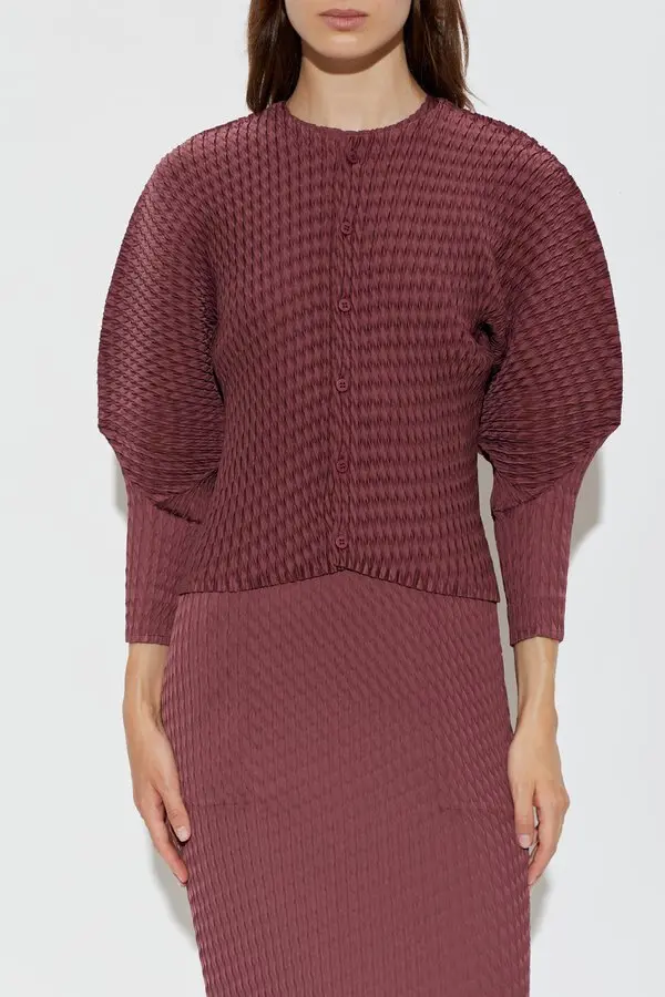 Issey Miyake Pleated Cardigan