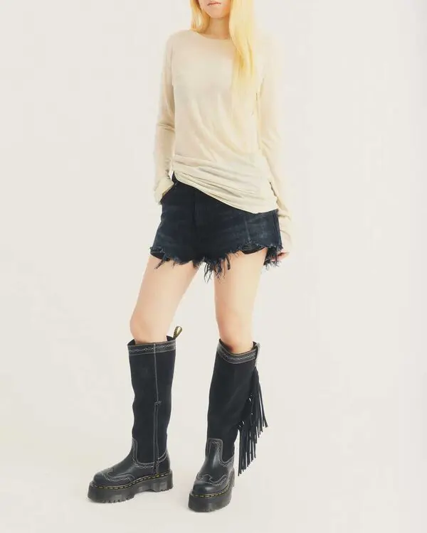 Dr. Martens Desert Rodeo Quad Hi Leather & Suede Boots