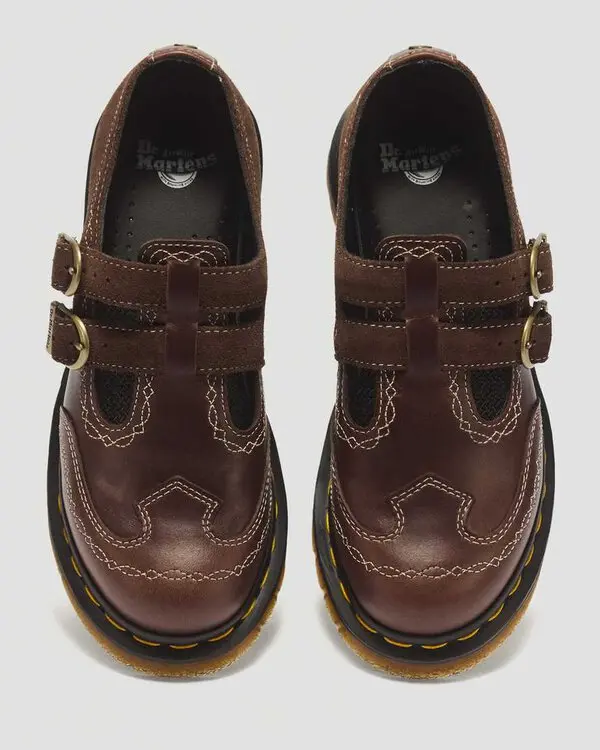 Dr. Martens 8065 Mary Jane Shoes With Western-inspired Stitching