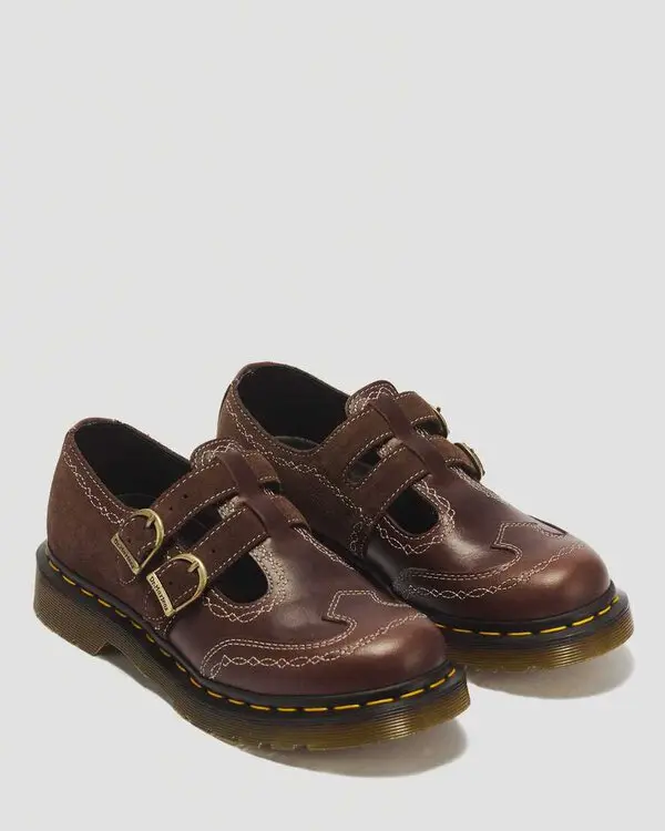 Dr. Martens 8065 Mary Jane Shoes With Western-inspired Stitching