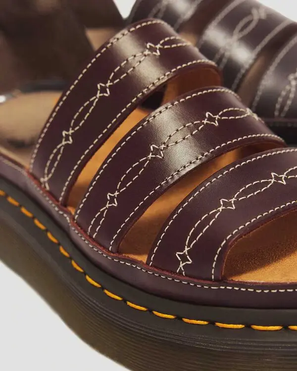 Dr. Martens Clarissa Ii Quad Desert Rodeo Classic Pull Up Leather Sandals