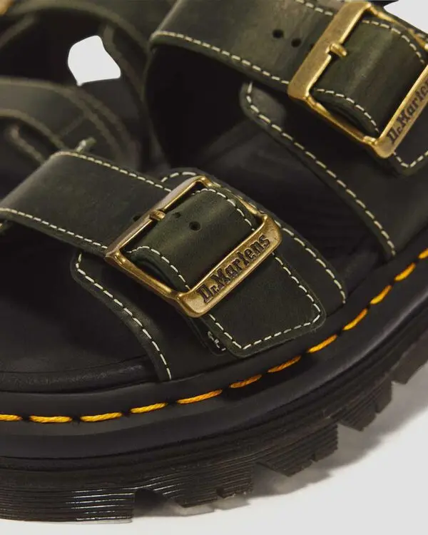 Dr. Martens Zebzag Crazy Horse Leather Sandals