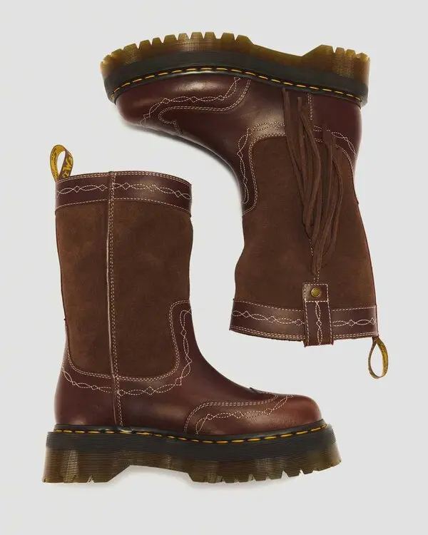 Dr. Martens Desert Rodeo Quad Mid Leather & Suede Boots