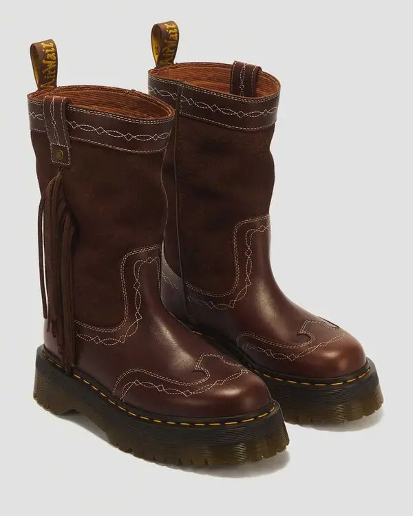 Dr. Martens Desert Rodeo Quad Mid Leather & Suede Boots