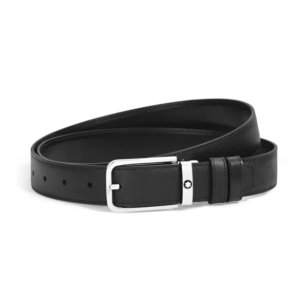 Montblanc 30 Mm Reversible Belt In Sartorial With Rectangular Buckle
