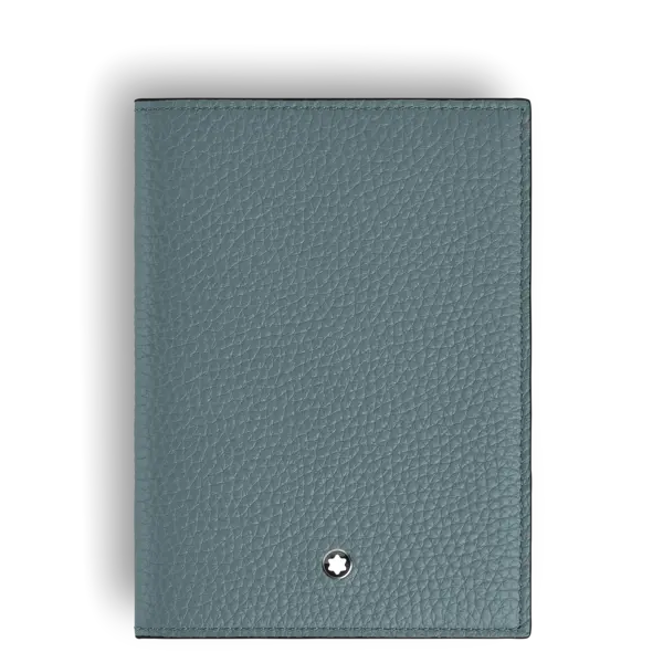Montblanc Passport Holder In Grain - Frosted Blue