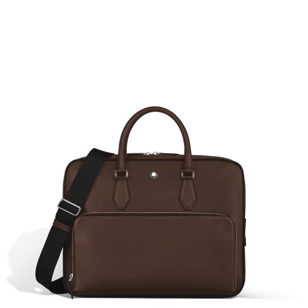 Montblanc Medium Briefcase With Pocket In Sartorial