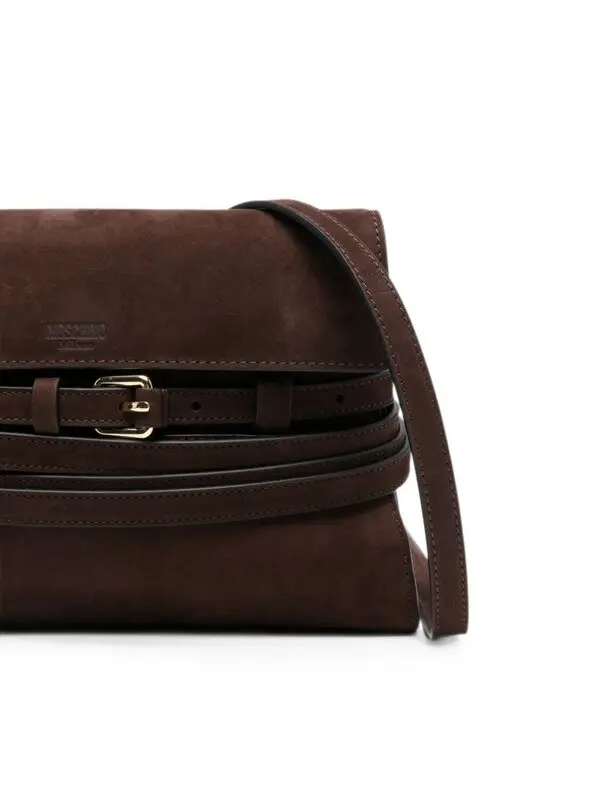 Moschino Tie Detailed Leather Handbag - Brown