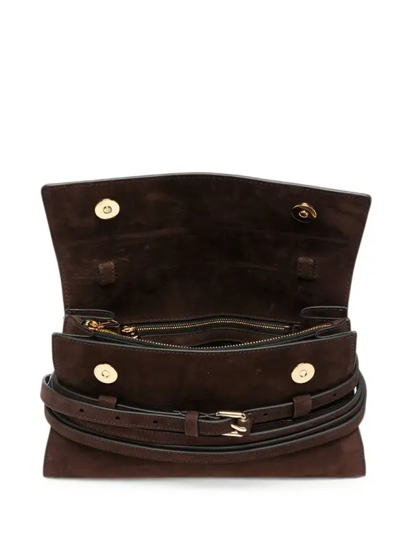 Moschino Tie Detailed Leather Handbag - Brown