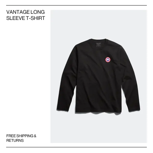 Canada Goose Vantage Long Sleeve T-shirt - Black
