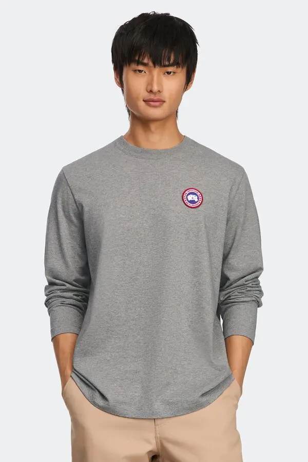 Canada Goose Vantage Long Sleeve T-shirt - Stone Heather