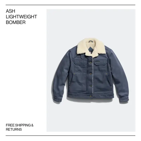 Canada Goose Ash Lightweight Bomber Jacket - Dusk Blue/bone