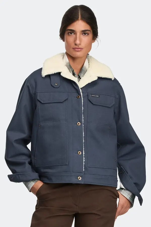 Canada Goose Ash Lightweight Bomber - Dusk Blue/bone