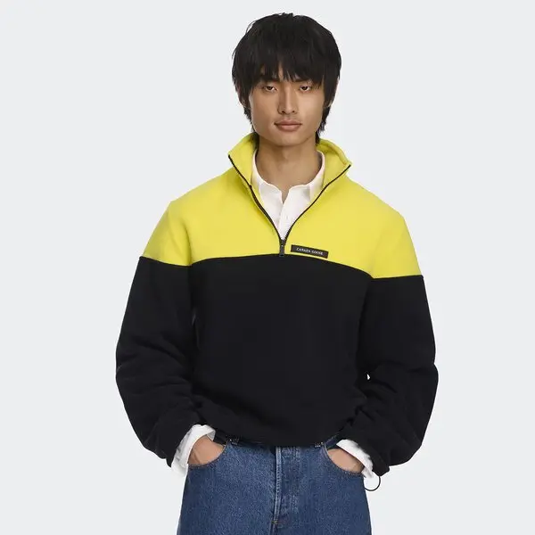Canada Goose Loma Colour Block Fleece Half Zip - Solar Aria/black
