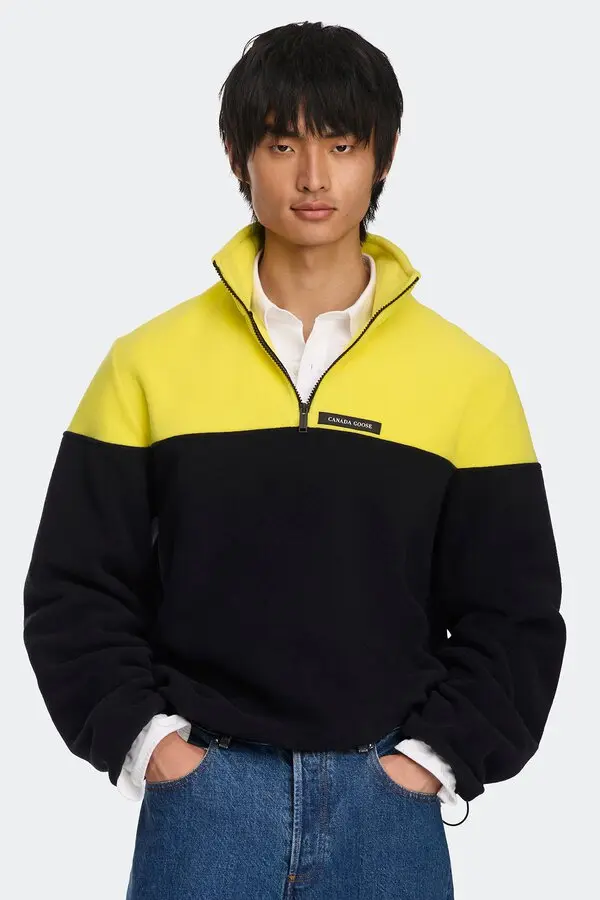 Canada Goose Loma Colour Block Fleece Half Zip - Solar Aria/black