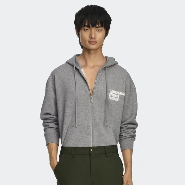 Canada Goose Rove Globe Relaxed Full Zip Hoodie - Stone Heather