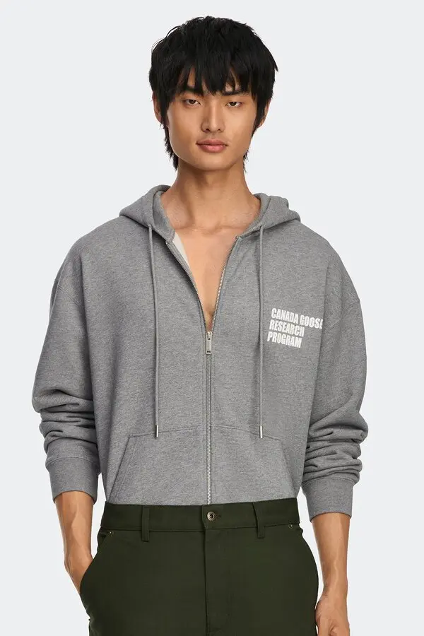 Canada Goose Rove Globe Relaxed Full Zip Hoodie - Stone Heather
