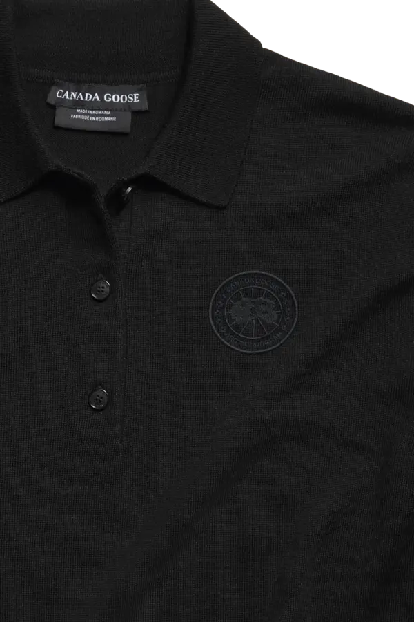 Canada Goose Melrose Knit Long Sleeve Polo - Black