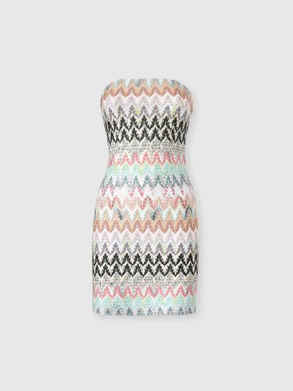 Missoni Viscose And Cotton Lamé Lace Motif Mini Dress - Multicoloured