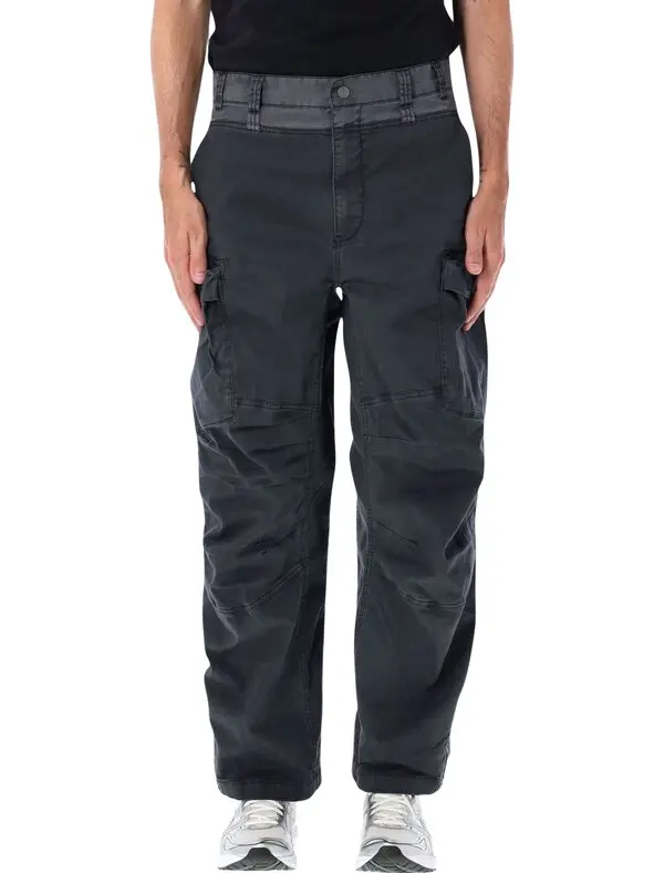 DIESEL® Cargo Pants With Relaxed Fit - Grigio