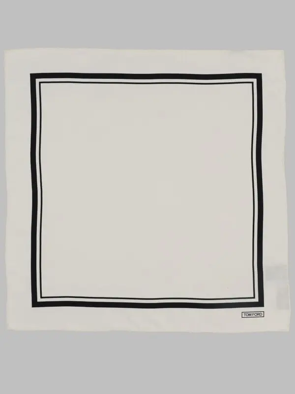 TOM FORD Silk Handkerchief - Ivory