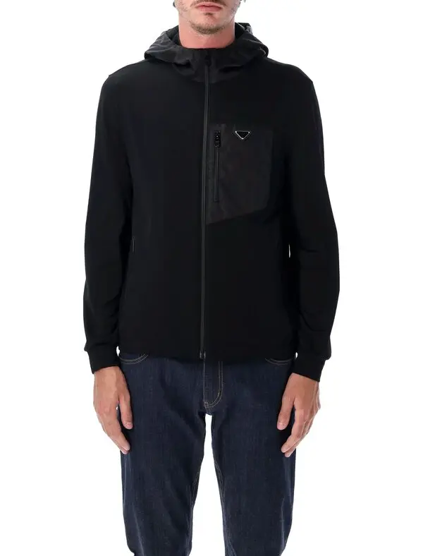 Prada Recycled-blend Cotton Stretch Leggings, P26 Collection - Nero
