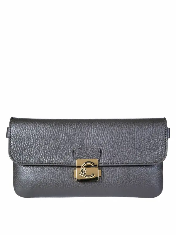 COCCINELLE Mini Lock Crossbody Bag - Grigio