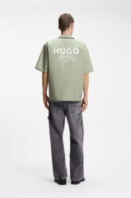 Hugo Relaxed-fit Shirt In Cotton Poplin