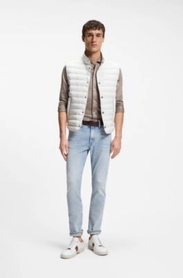 BOSS Slim-fit Jeans In Silk-blend Denim