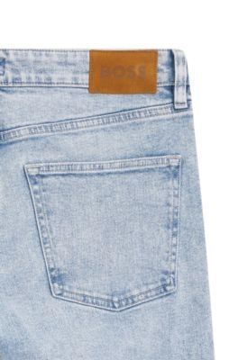 BOSS Slim-fit Jeans In Silk-blend Denim
