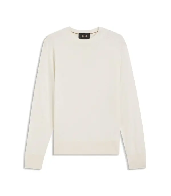 BOSS Silk Sweater With Jacquard Pattern