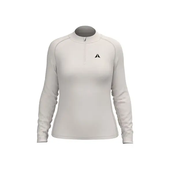 AORA ATHLETICS Three Sixty Five Half Zipper Eco-friendly Long Sleeve Shirt For – Lightweight Breathable Sweat-wicking Top With Tailored Fit – Sustainable Activewear For Training, Gym, Outdoor Activities, Layering, Travel, And Year-round Performance - White