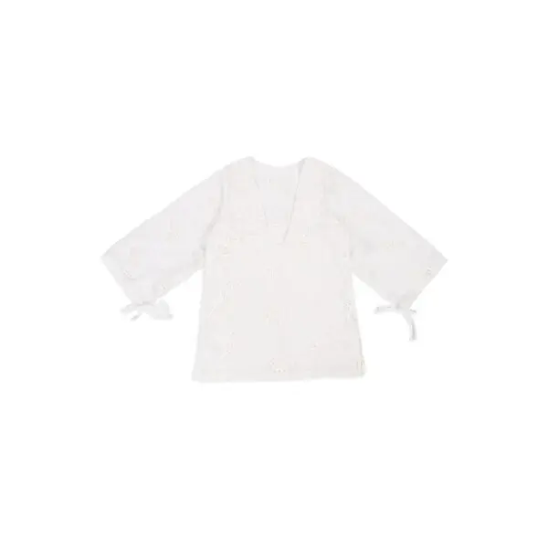 Saachi Heart Eyelet Short Kaftan