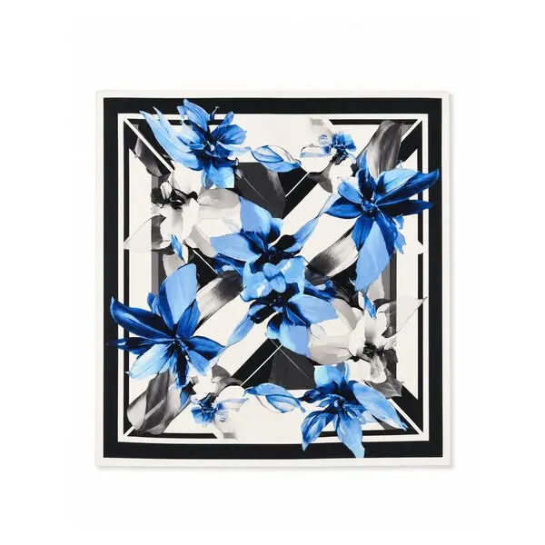 ELISE SEREN Silk Twill Scarf Azure