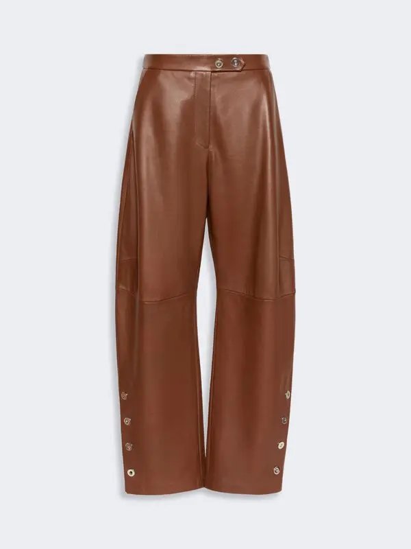 Max Mara Nappa Leather Baggy Trousers