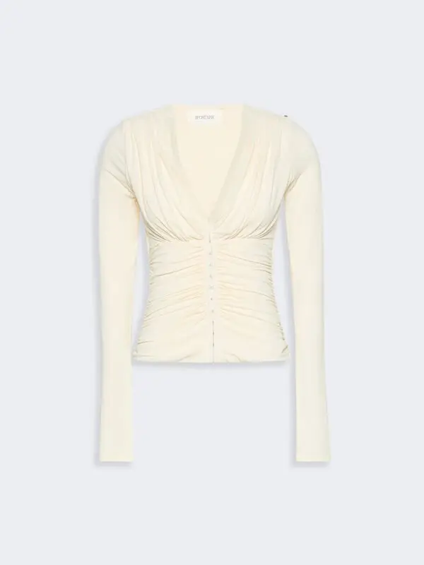 Max Mara Long-sleeved Viscose Jersey Top