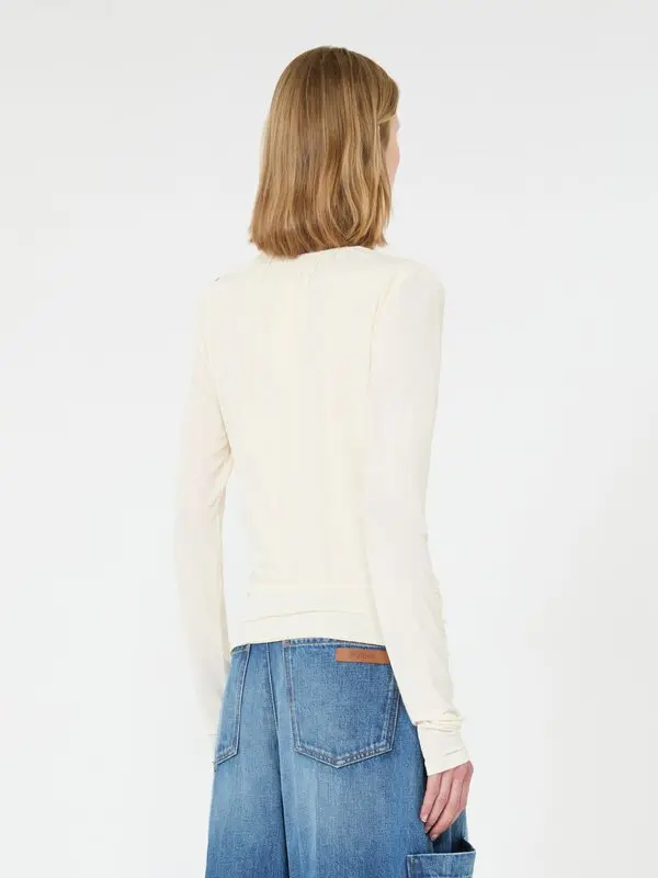 Max Mara Long-sleeved Viscose Jersey Top