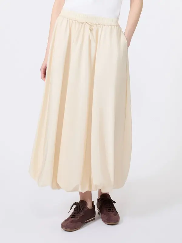 Max Mara Long Water-repellent Canvas Skirt