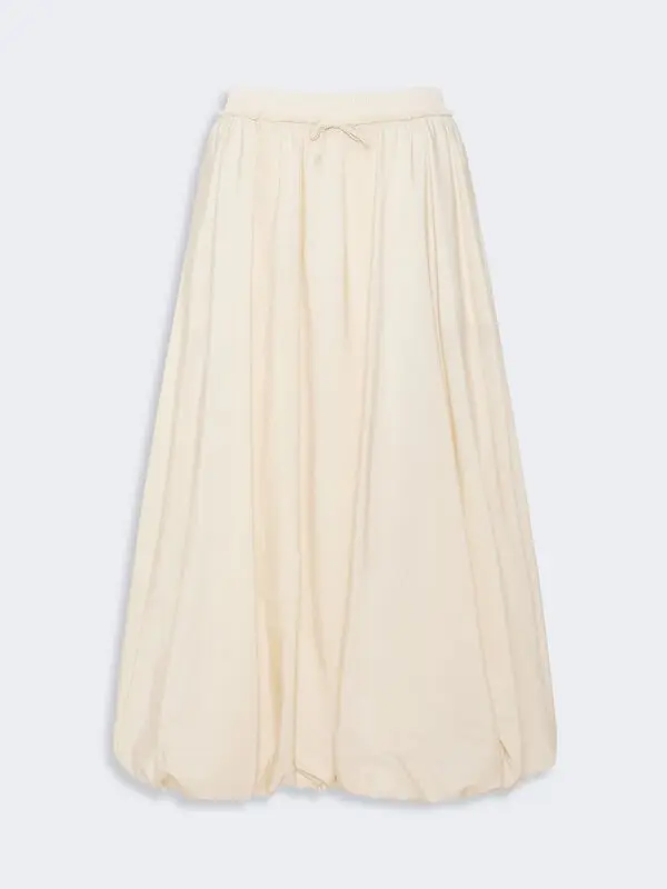 Max Mara Long Water-repellent Canvas Skirt