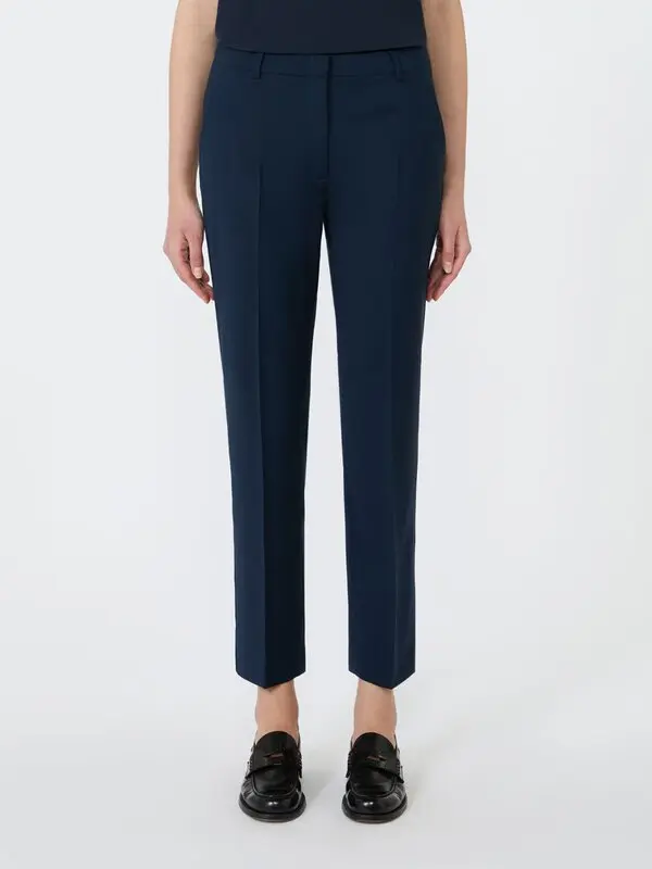 Max Mara Stretch Wool Cigarette Trousers