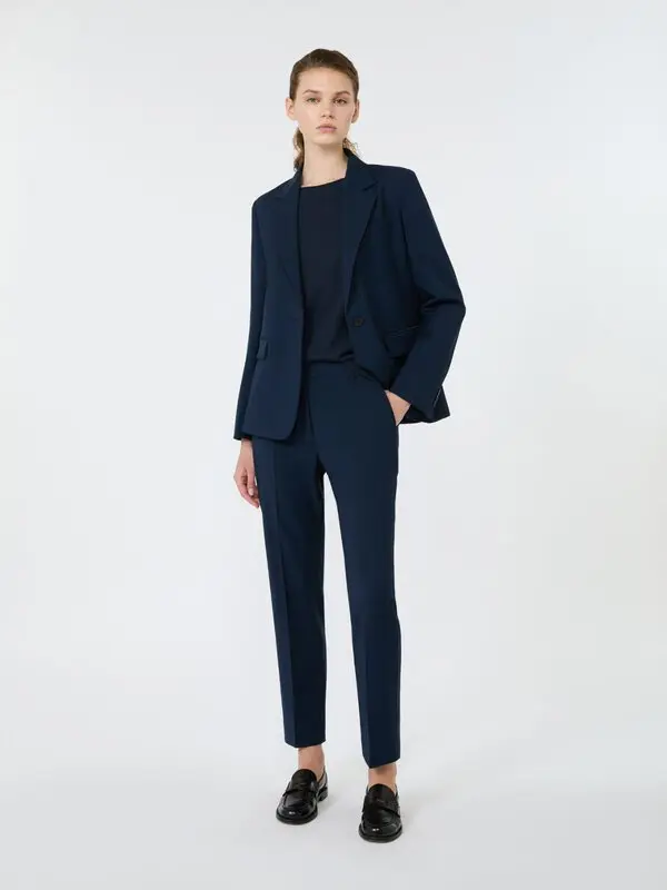 Max Mara Stretch Wool Cigarette Trousers
