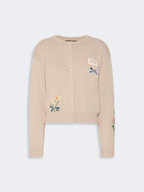 Max Mara Inlay-detail Cotton Yarn Cardigan