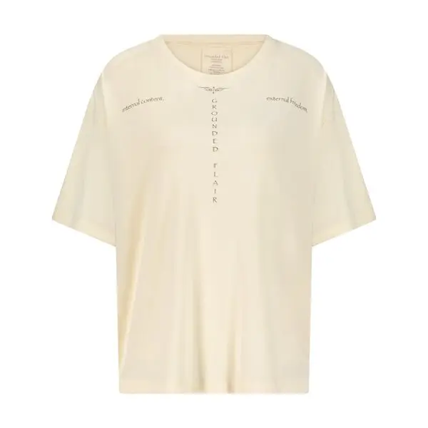 GROUNDED FLAIR Bamboo & Organic Cotton Crewneck Tee With Custom Print