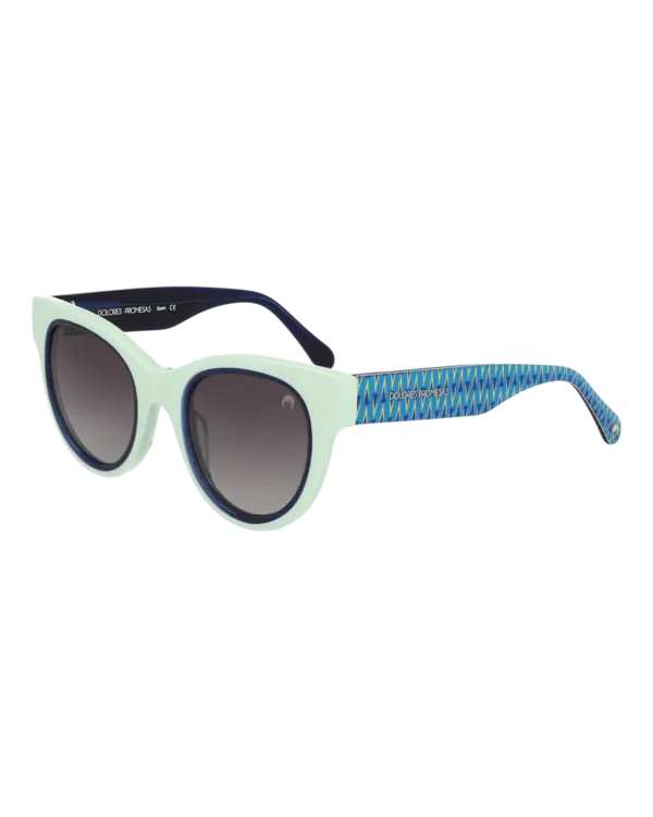 Dolores Promesas Oval Sunglasses - Green/blue